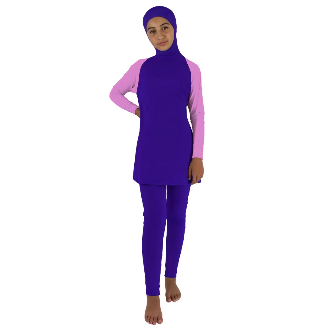 Girls Burkini Purple/Lavender - Ahiida Swimwear